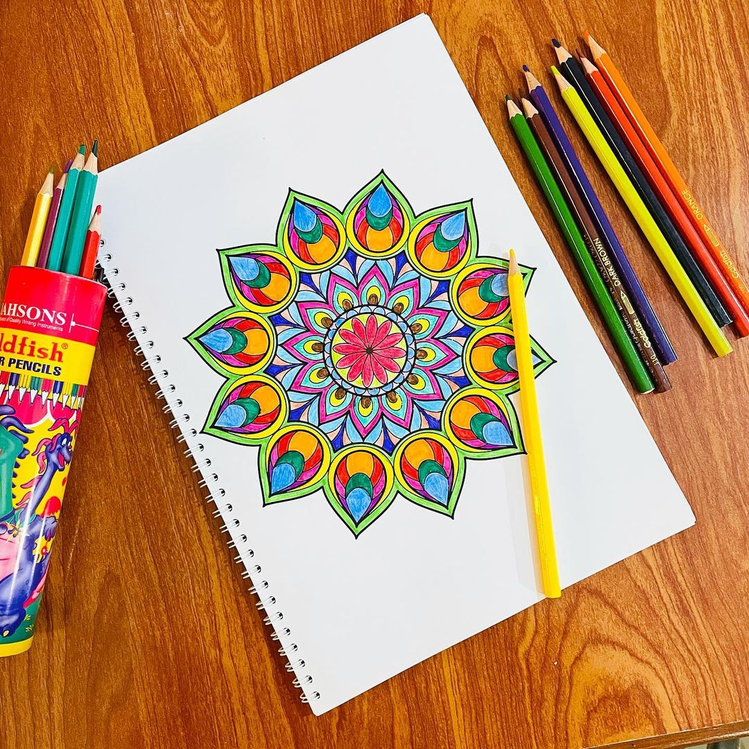 Adult Coloring Book – Peach Flower