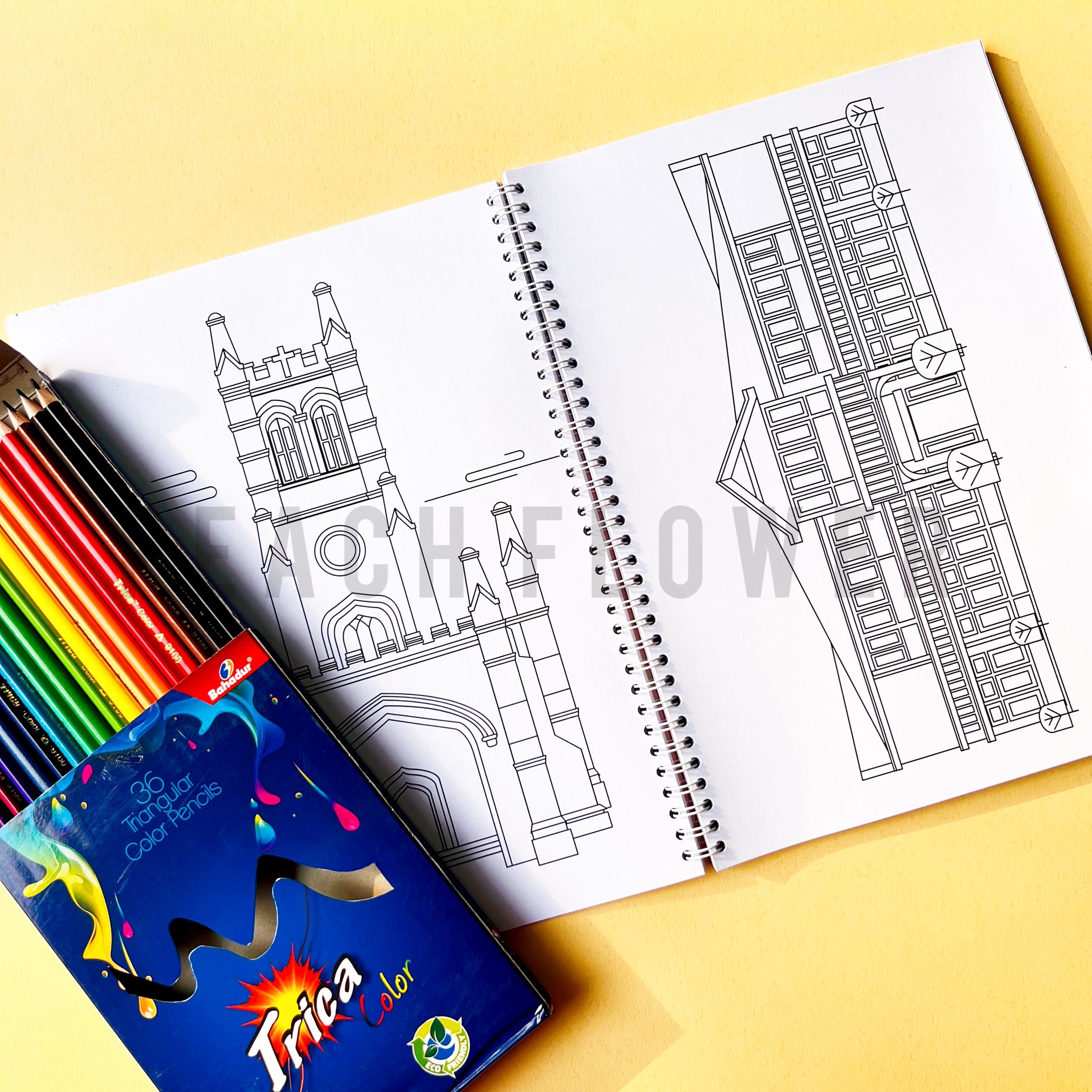 Adult Coloring Book Volume II – Peach Flower