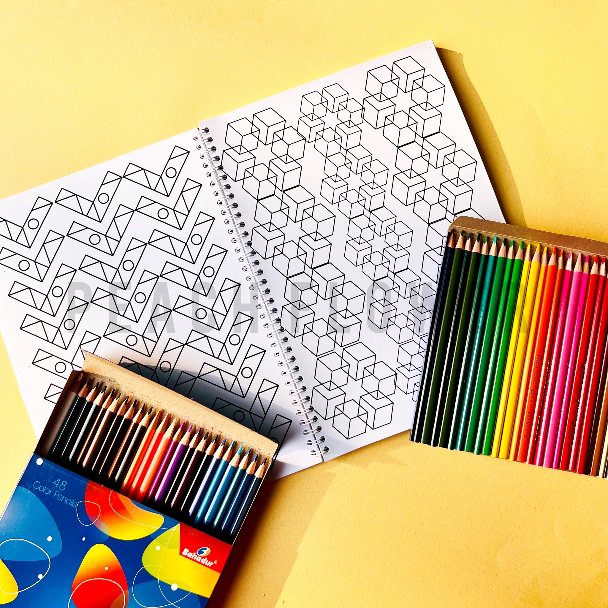 Adult Coloring Book Volume II – Peach Flower